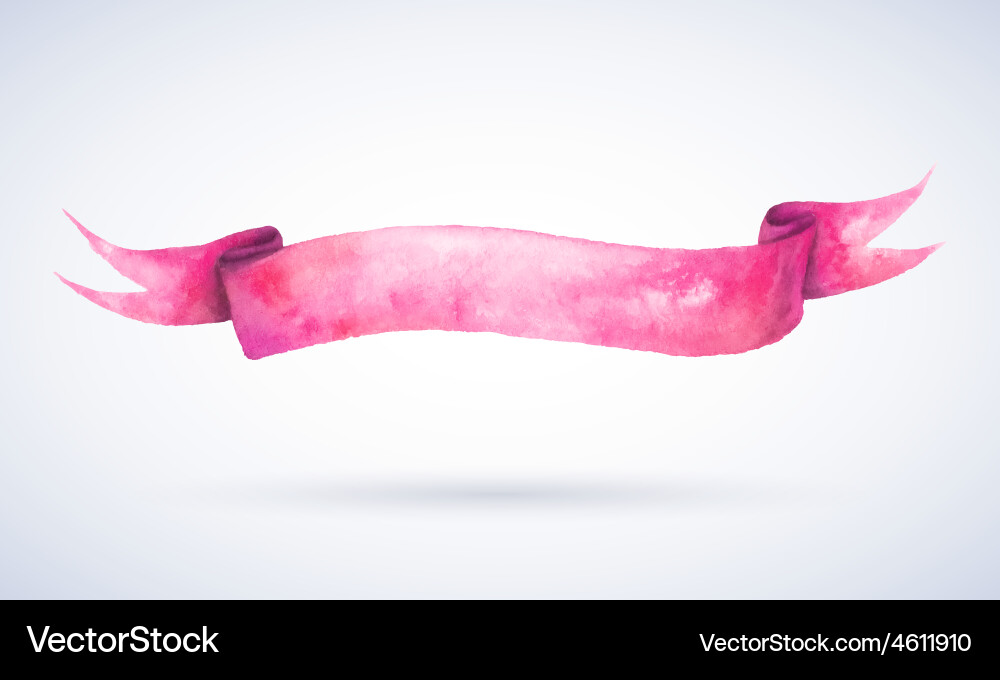 Watercolor ribbon Royalty Free Vector Image - VectorStock