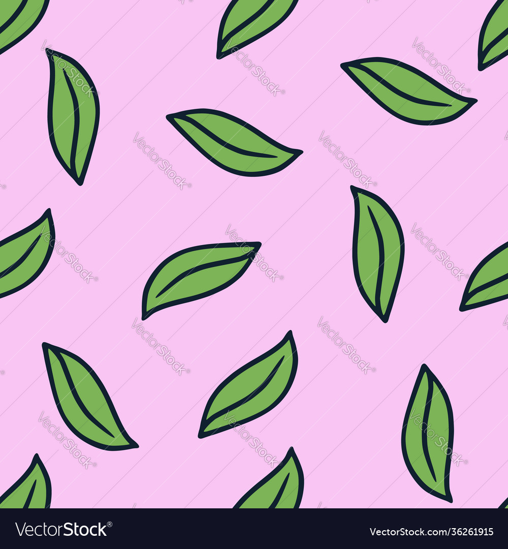 Abstract botanic seamless doodle pattern Vector Image