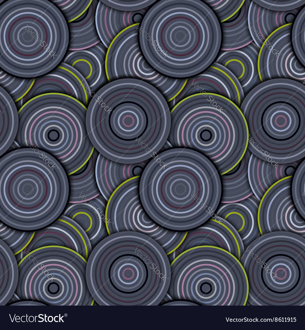 Abstract geometric circles seamless pattern Vector Image