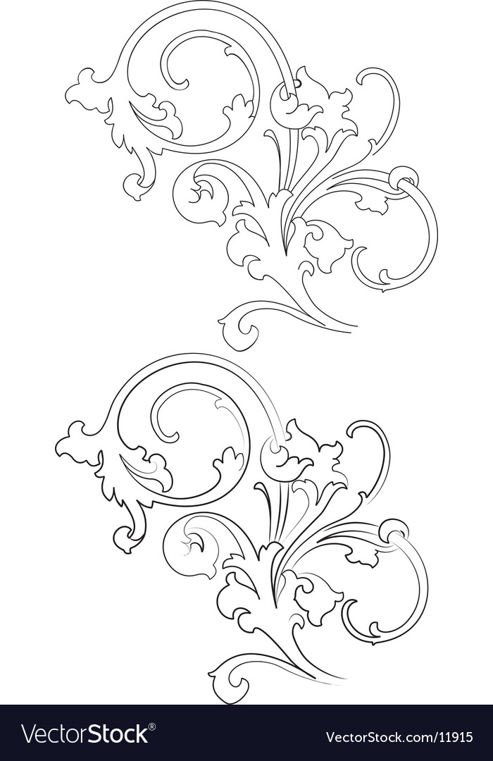 Baroque patterns Royalty Free Vector Image - VectorStock