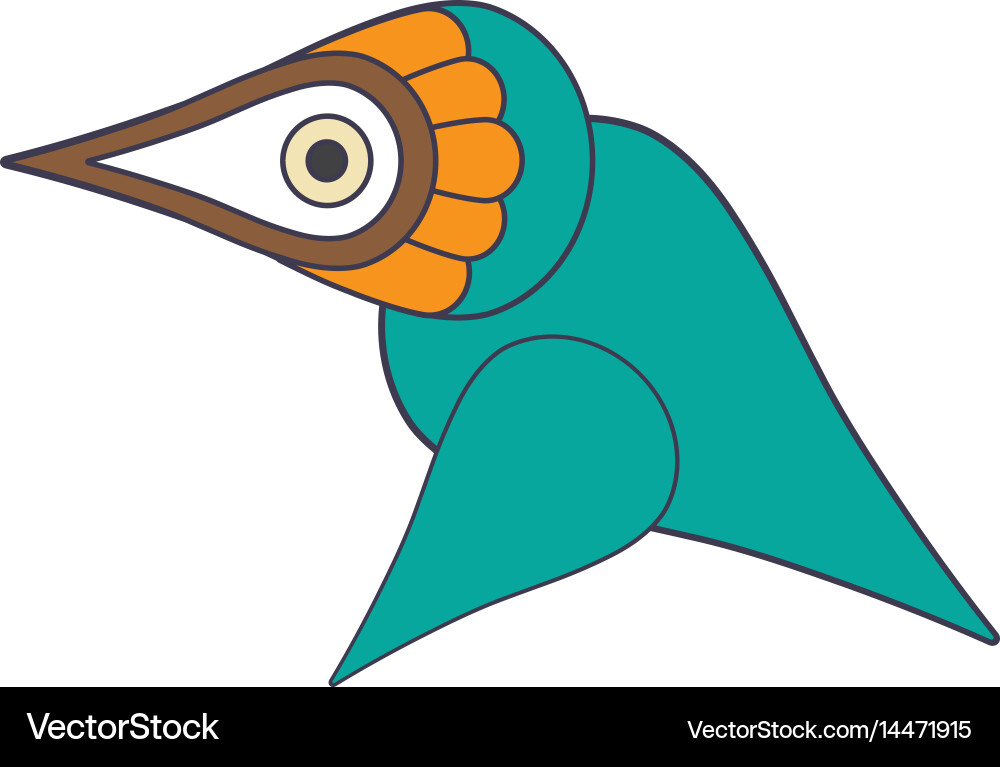 Bird symmetric figure icon Royalty Free Vector Image