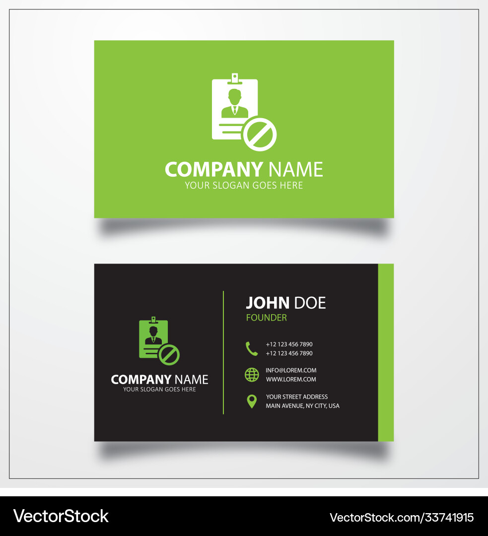 Block id card icon business template Royalty Free Vector
