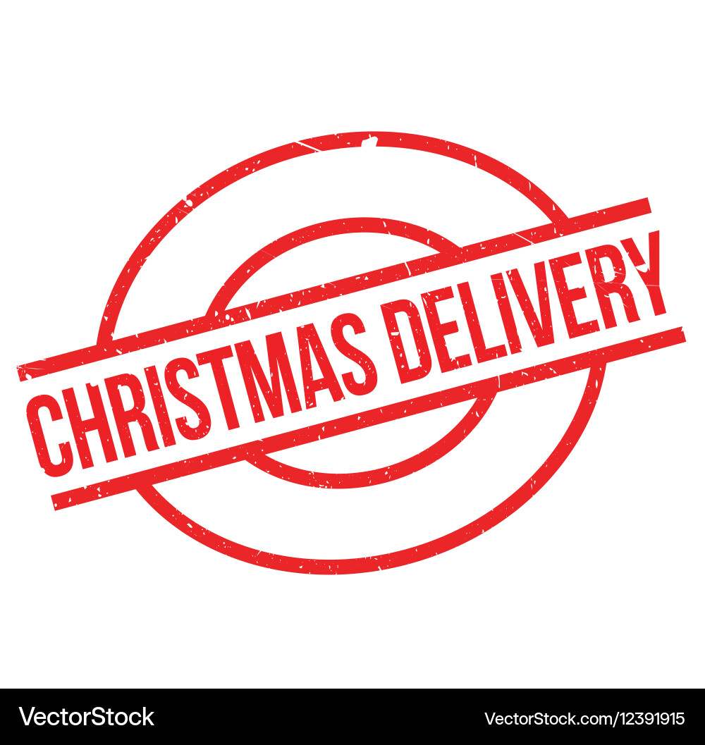 Christmas delivery rubber stamp Royalty Free Vector Image