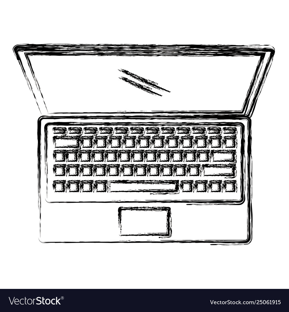 Computer laptop isolated icon Royalty Free Vector Image