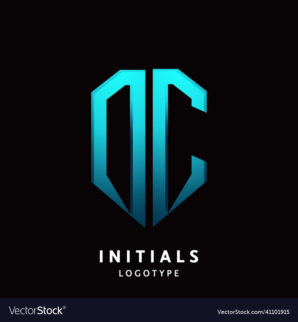 Dc initial letter logo design modern template Vector Image