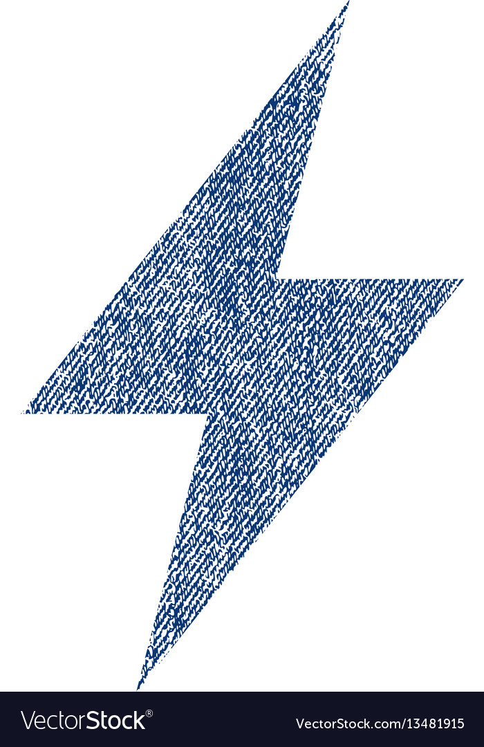 Electric strike fabric textured icon Royalty Free Vector Electric strike fabric textured icon Royalty Free Vector