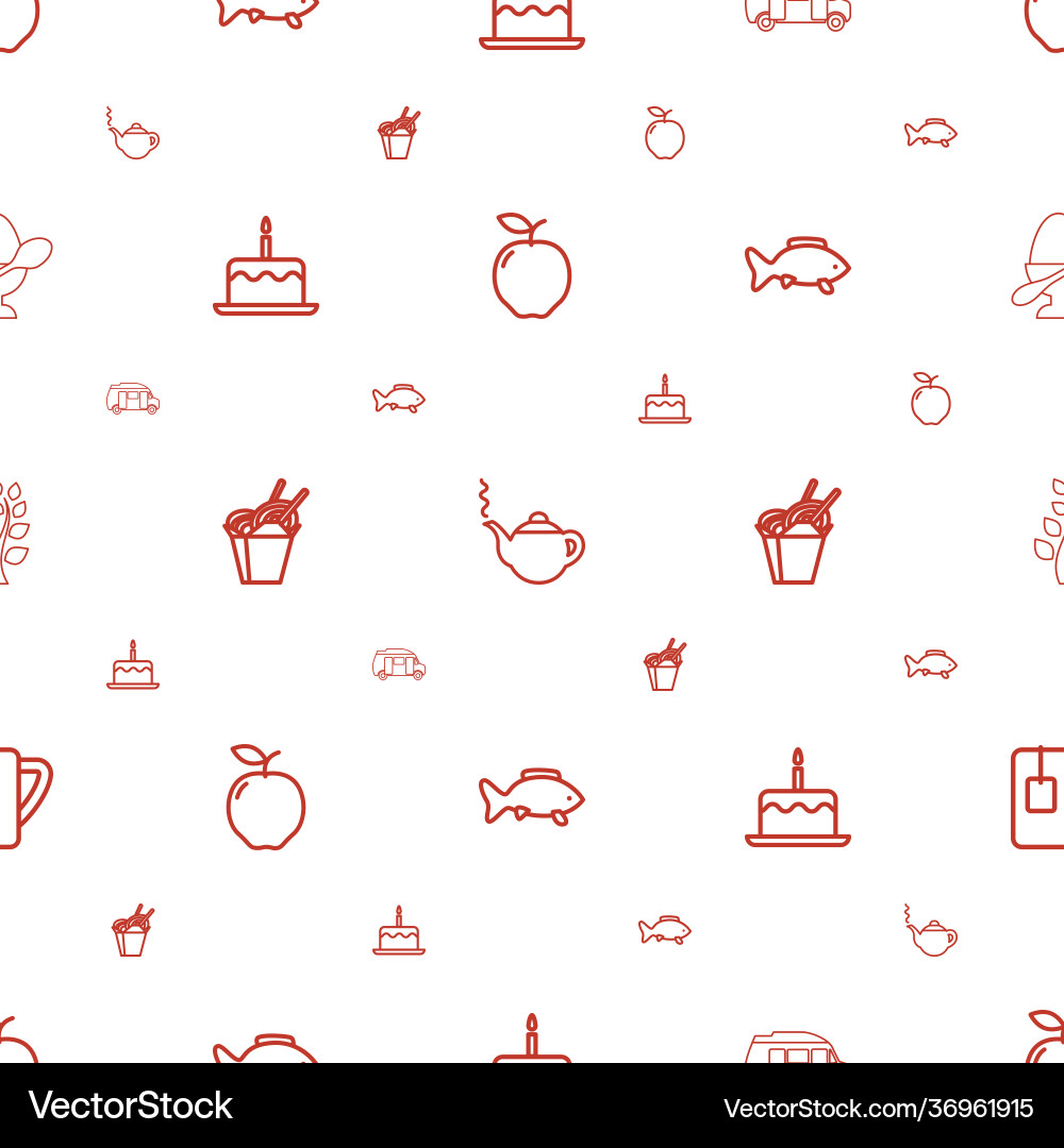 Food icons pattern seamless white background Vector Image