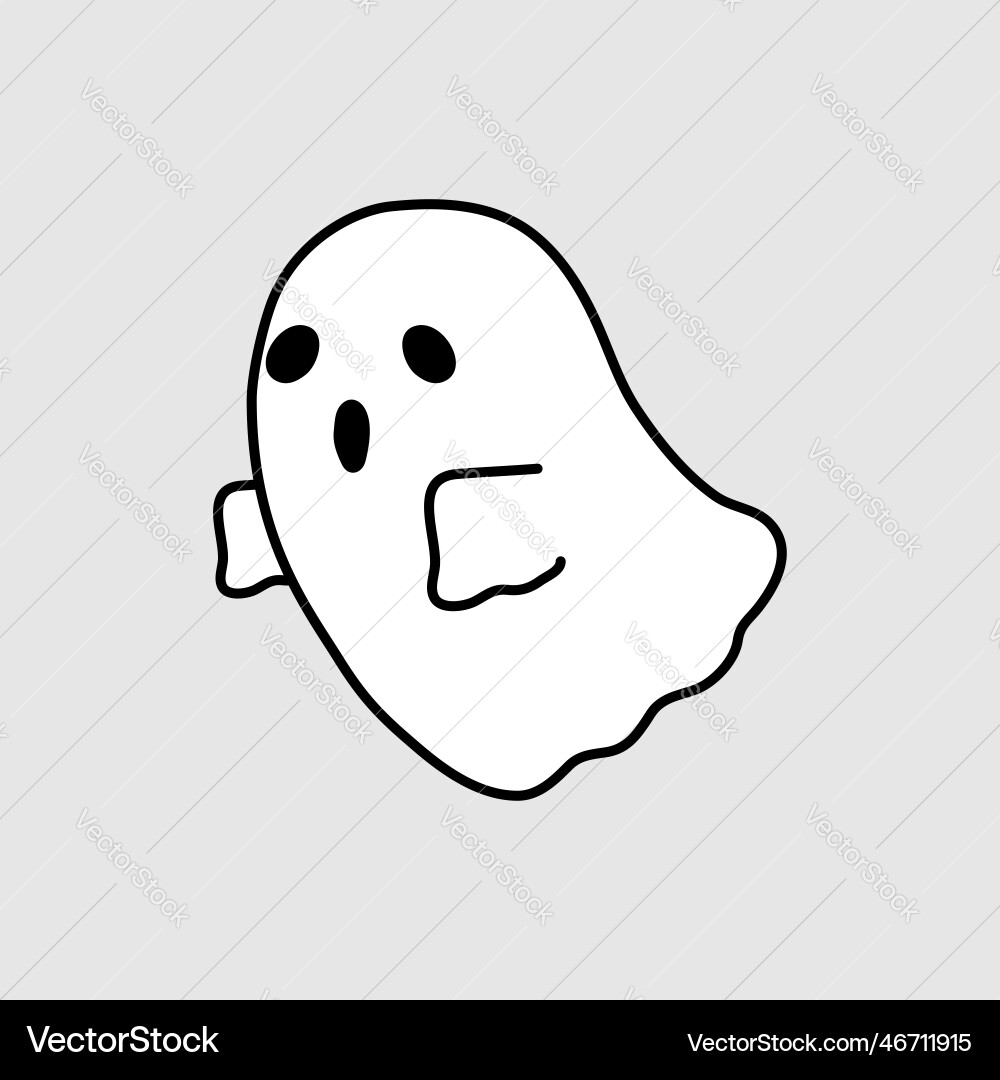 Ghost line icon outline sign linear style Vector Image
