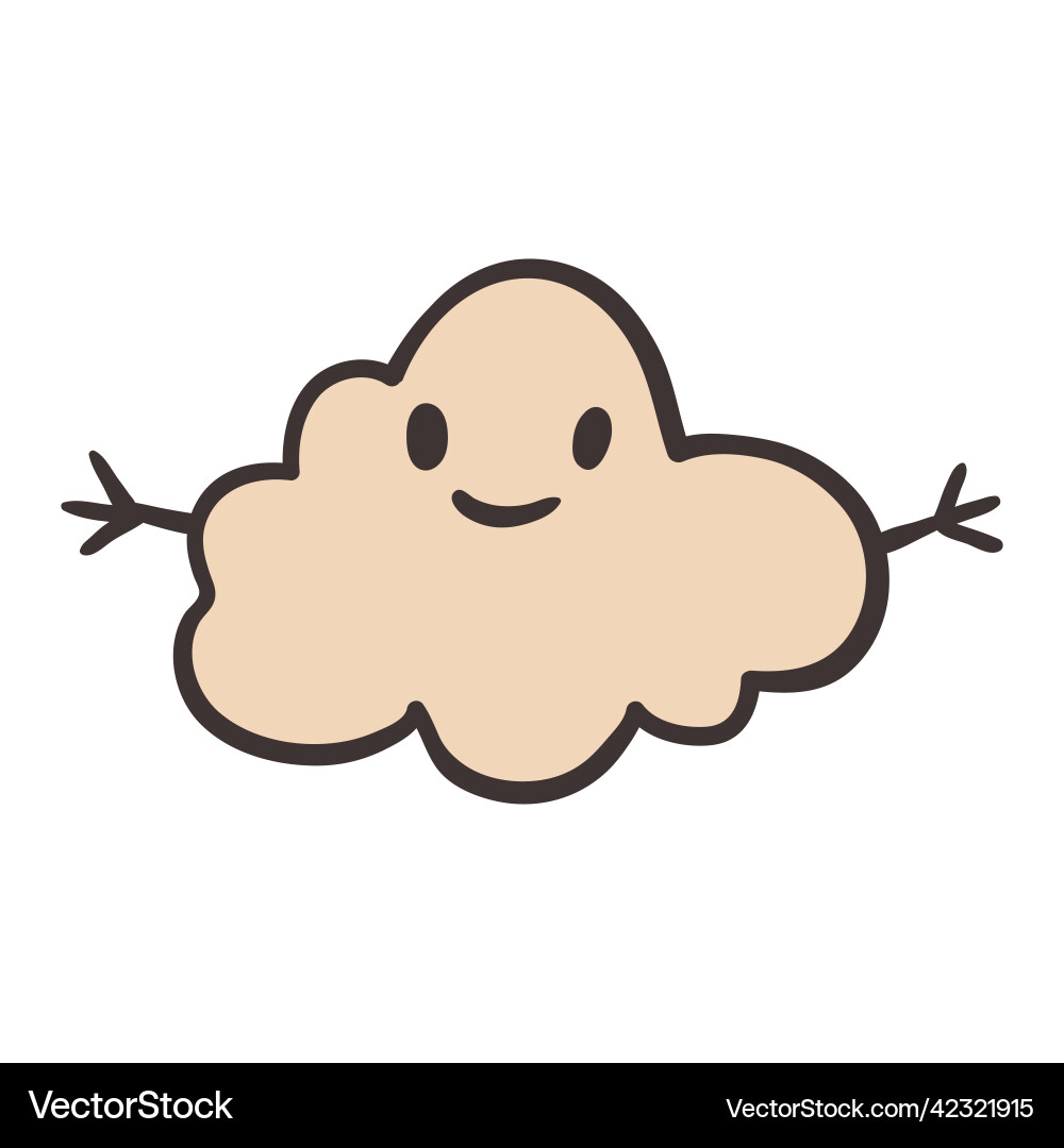 Isolated doodle of a cute Royalty Free Vector Image