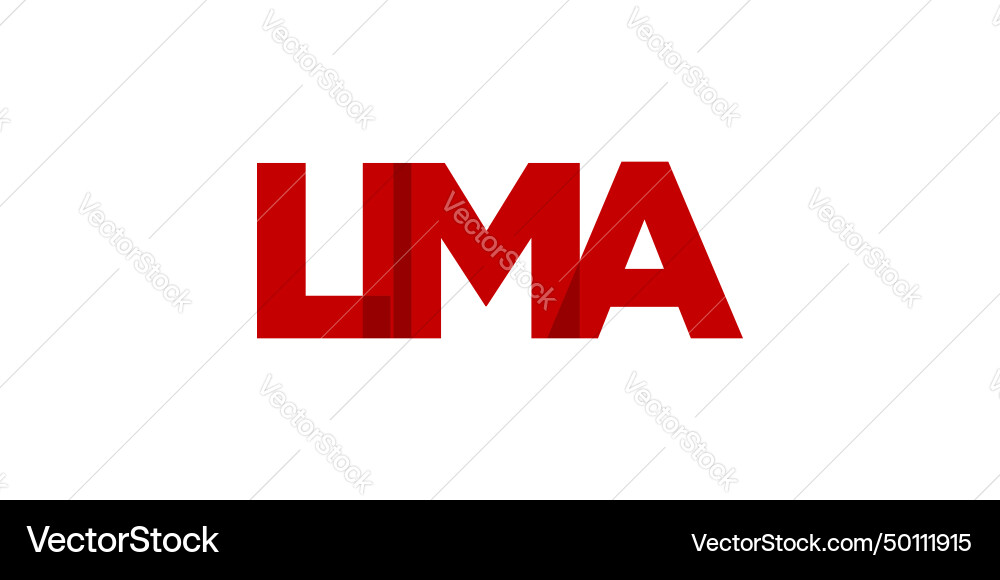 Lima in the peru emblem design features Royalty Free Vector