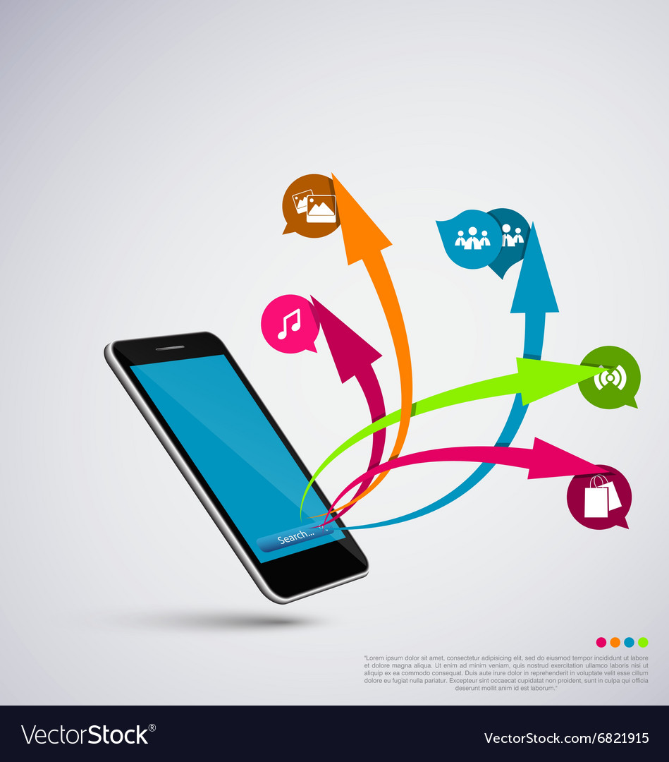 Mobile application Royalty Free Vector Image - VectorStock