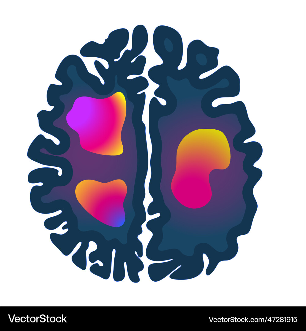 Mri brain scan image icon for medical diagnostics Vector Image