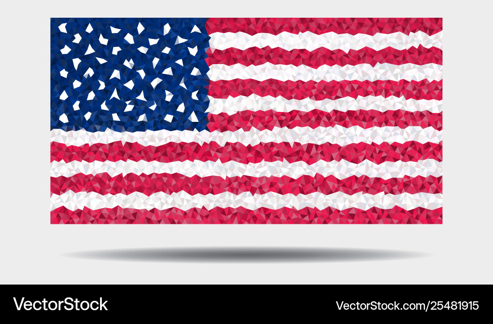 National flag usa which made triangles Royalty Free Vector