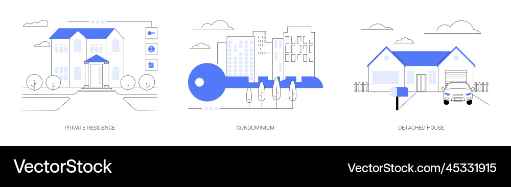 Single family home abstract concept Royalty Free Vector