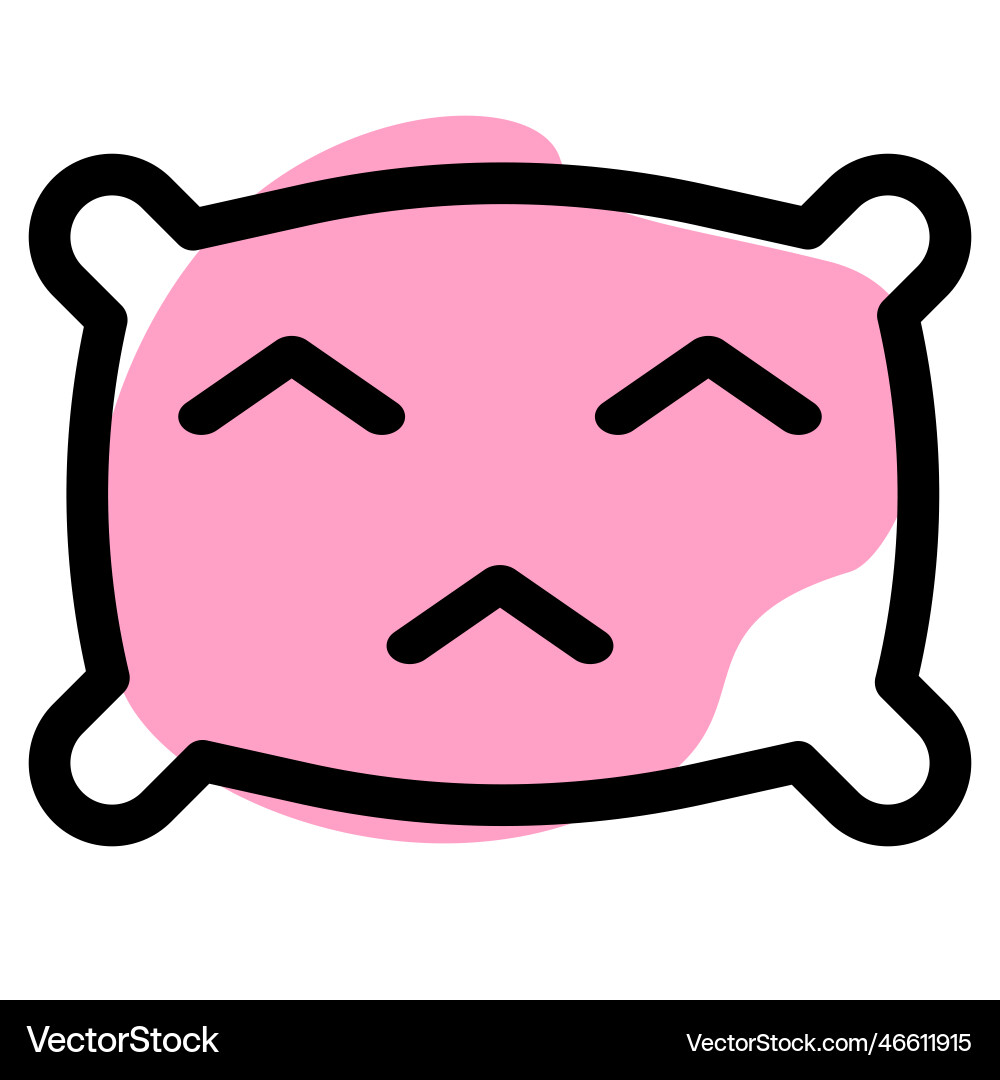 Soft pillow for enhancing physical comfort Vector Image