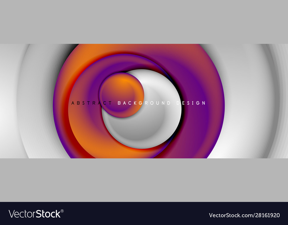 3d style abstract swirl circles modern Royalty Free Vector