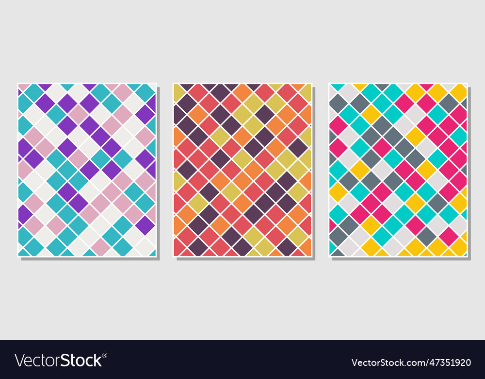 Abstract simple set colorful rectangles pattern Vector Image