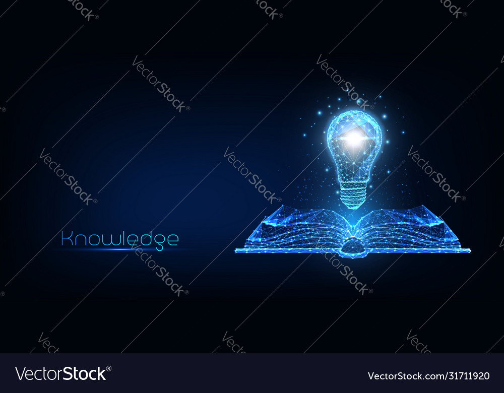 Futuristic knowledge creative thinking concept Vector Image