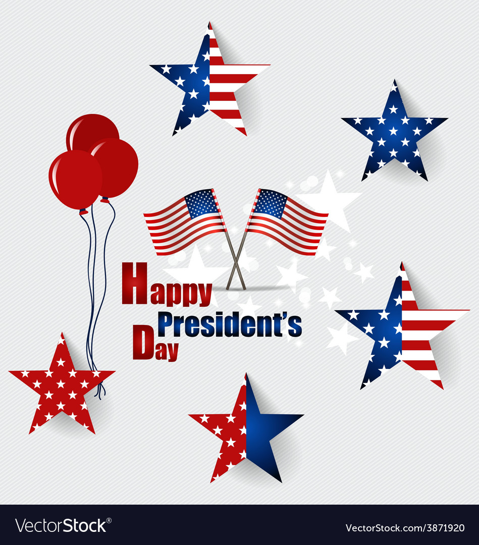 Happy presidents day banner design Royalty Free Vector Image