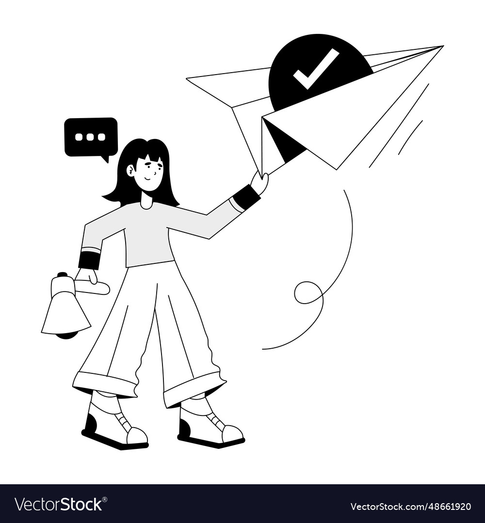 Mail sent Royalty Free Vector Image - VectorStock