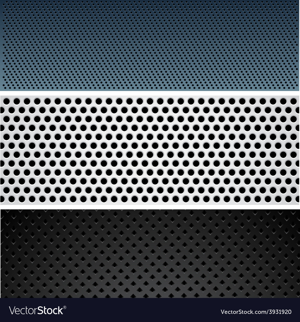 Metallic pattern set Royalty Free Vector Image