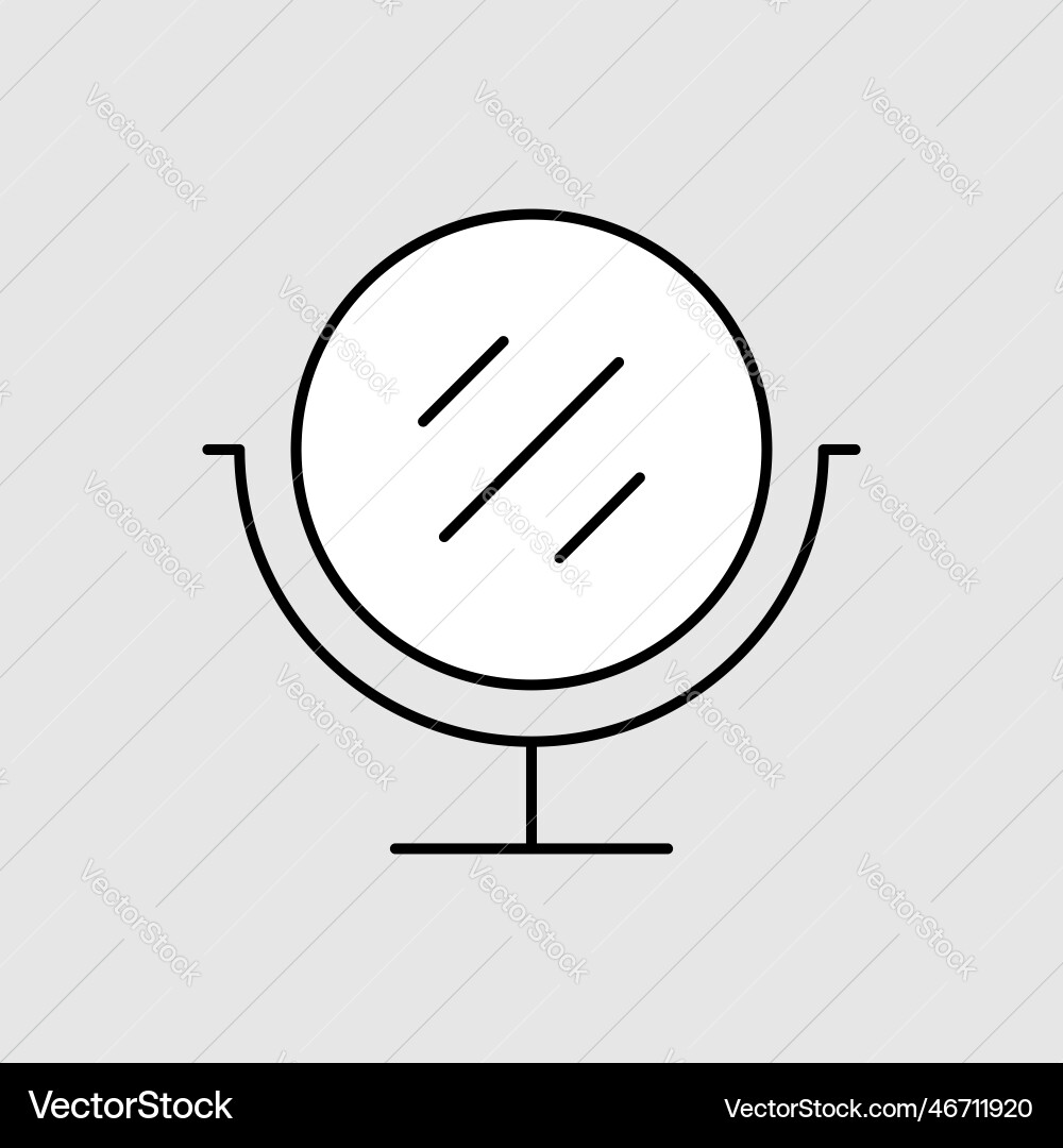 Mirror line icon outline sign Royalty Free Vector Image