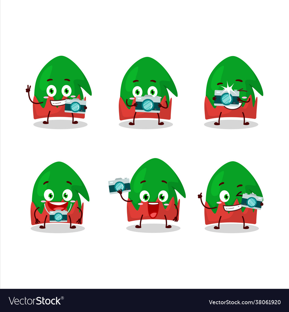 Photographer profession emoticon with dwarf hat Vector Image Photographer profession emoticon with dwarf hat Vector Image