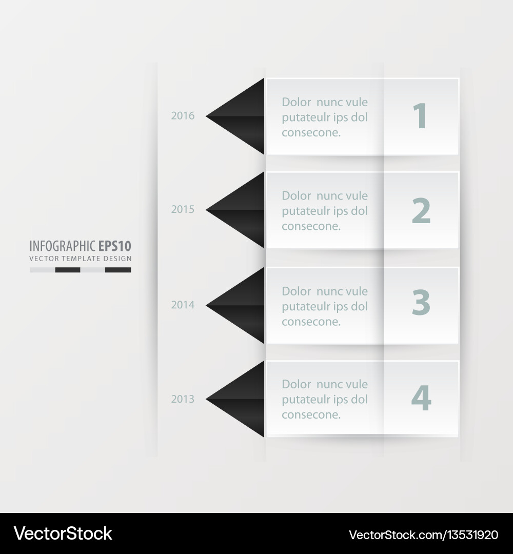 Timeline report template black and white color Vector Image