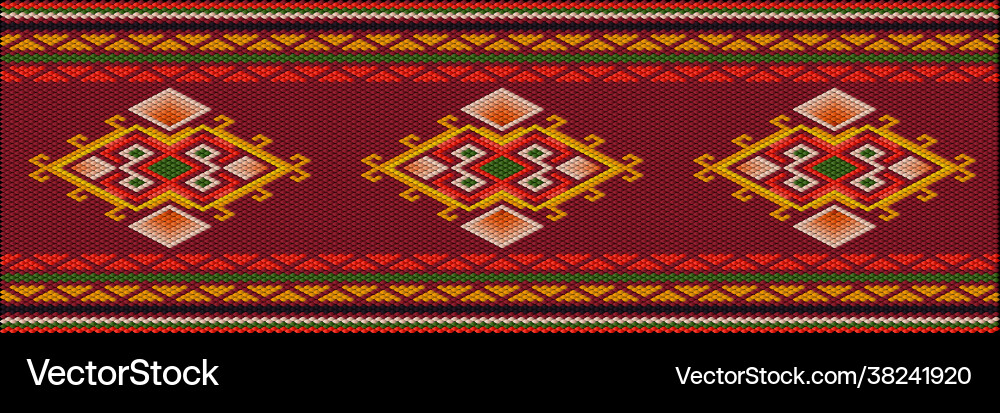 Traditional ethnic ornament for use on fabrics Vector Image