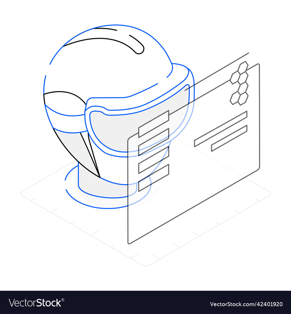 Vr robot Royalty Free Vector Image - VectorStock