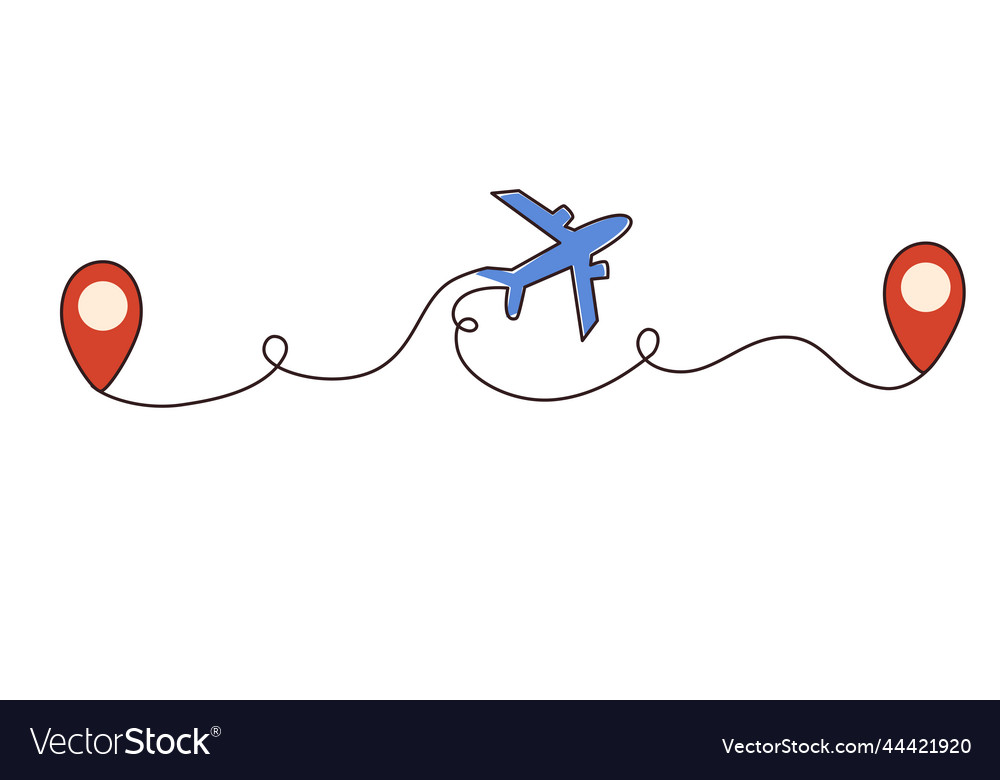 Way between two points location pointers gps Vector Image Way between two points location pointers gps Vector Image