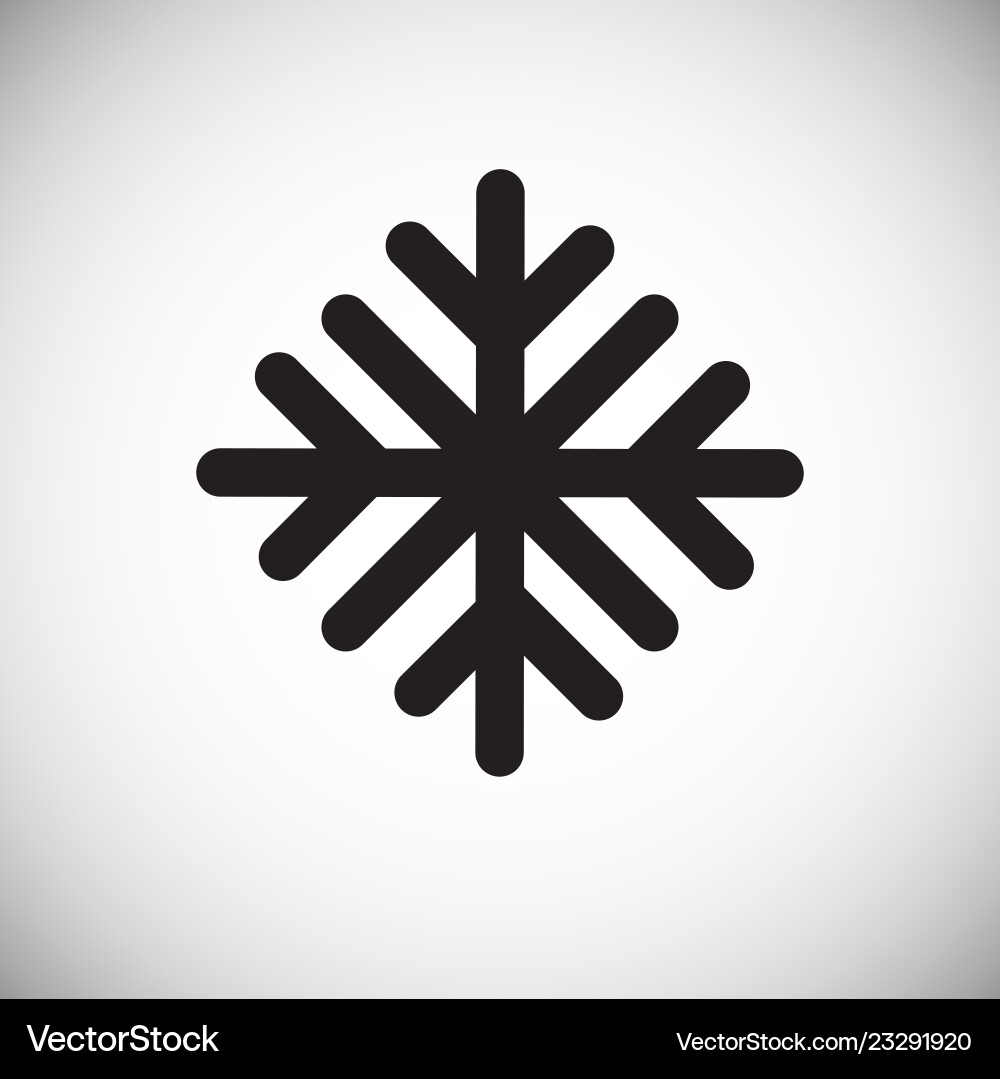 Weather snow icon on white background for graphic Vector Image