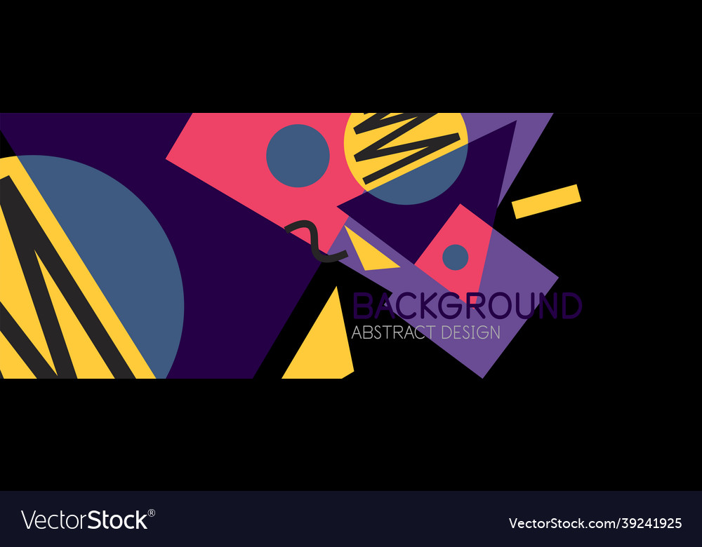 Abstract Background Blocks Lines Triangles Vector Image