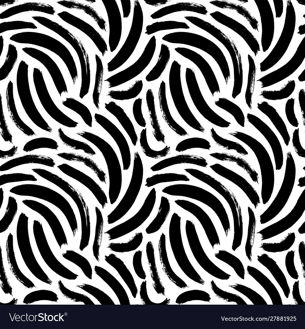 Brush strokes seamless pattern Royalty Free Vector Image
