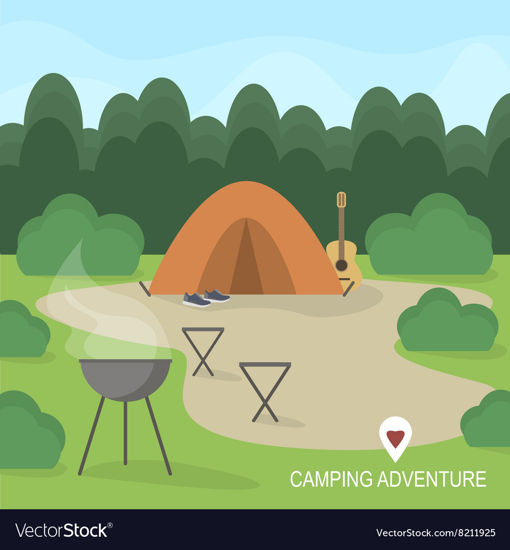 Camping Royalty Free Vector Image - VectorStock
