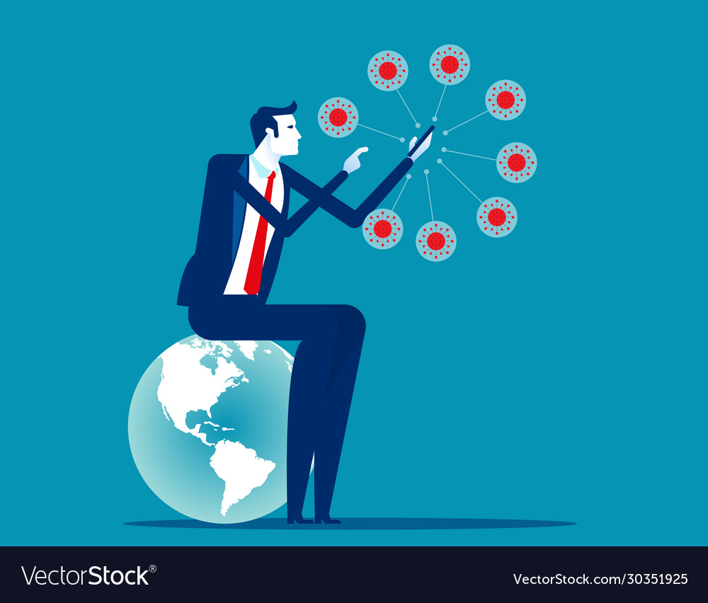 Covid - 19 and application checking technology Vector Image