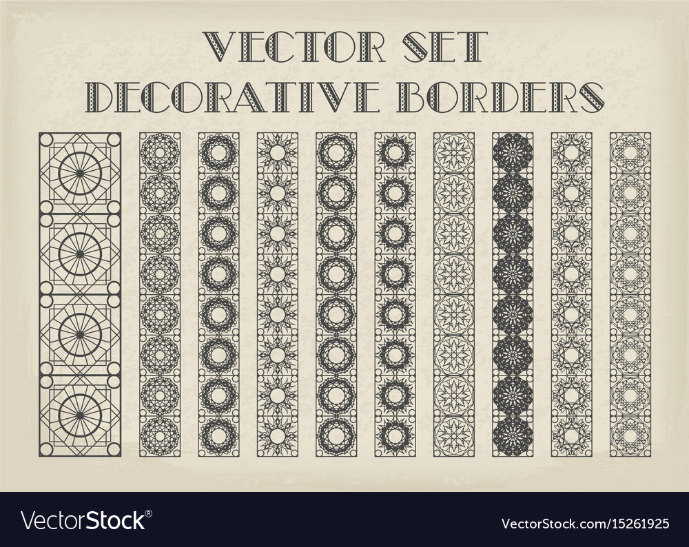 Decorative borders Royalty Free Vector Image - VectorStock