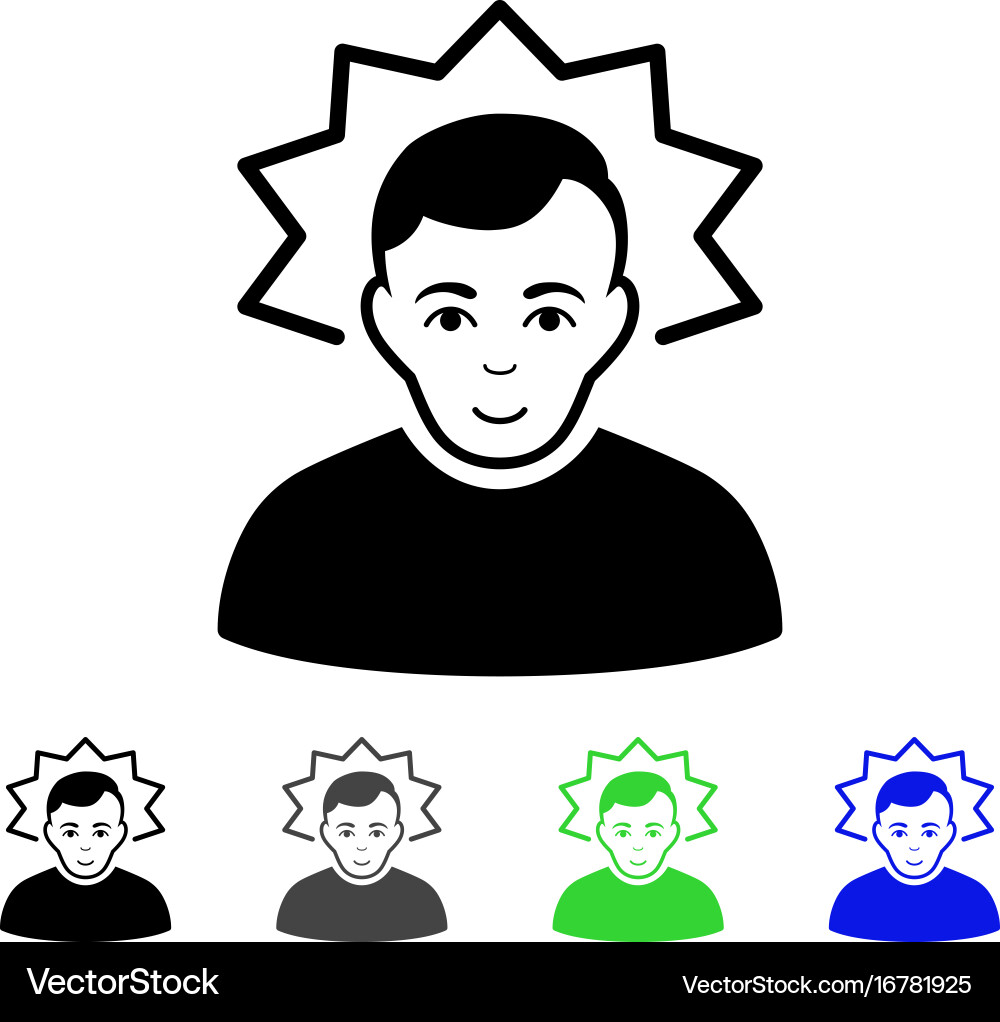 Inventor flat icon Royalty Free Vector Image - VectorStock