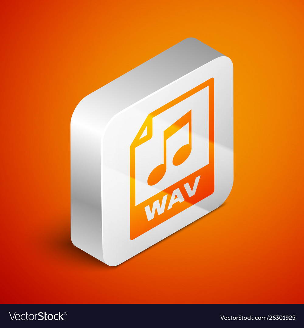 Isometric wav file document icon download wav Vector Image Isometric wav file document icon download wav Vector Image