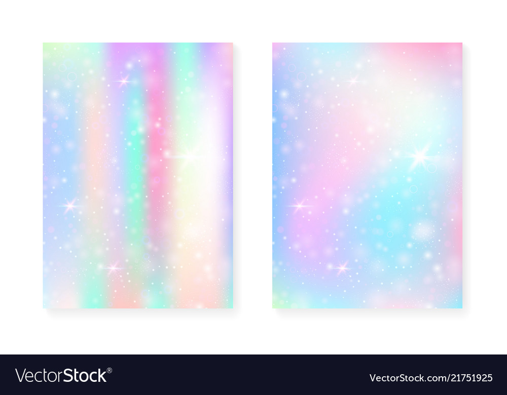 Magic background with princess rainbow gradient Vector Image