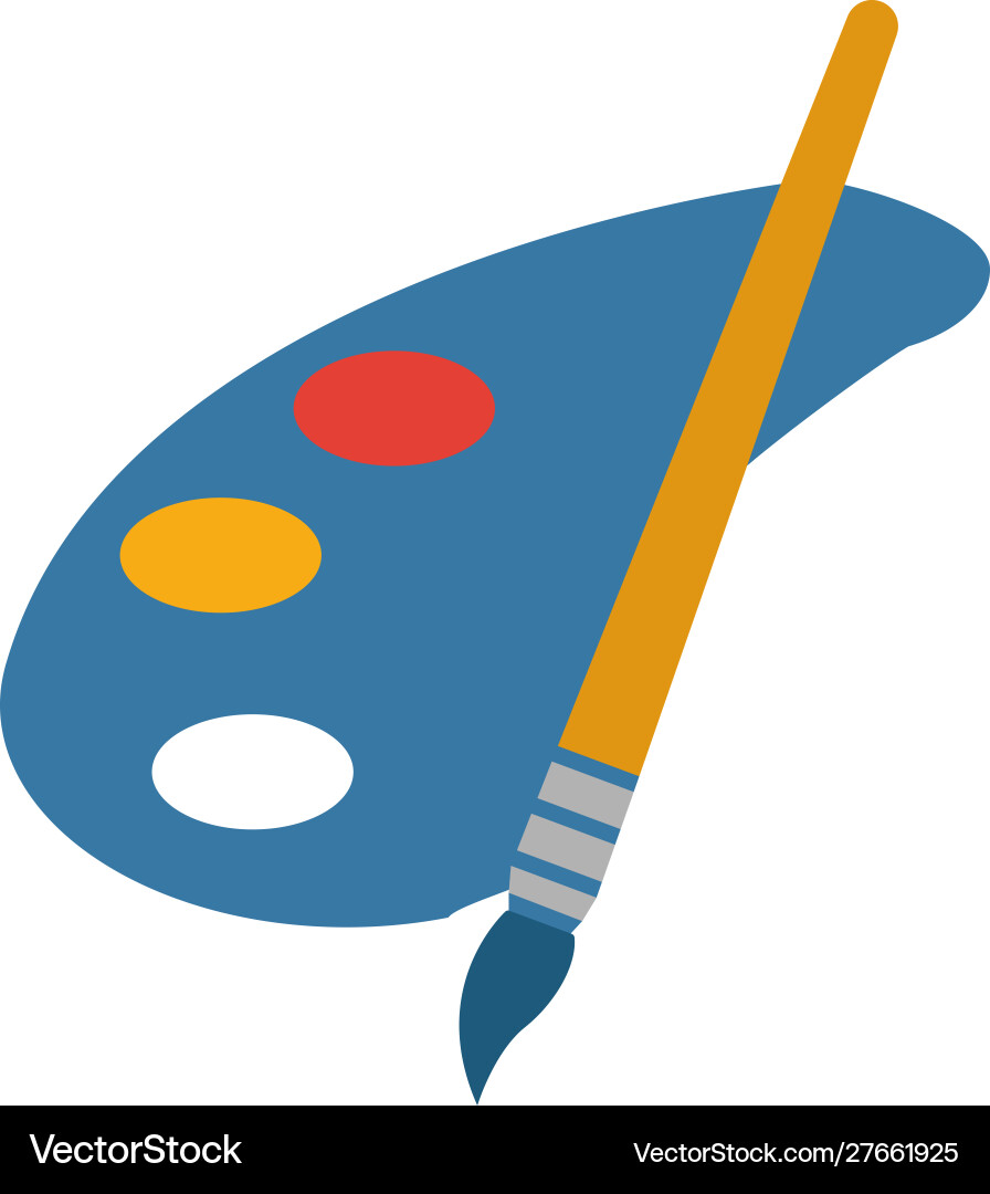 Painting icon simple flat element from design ui Vector Image