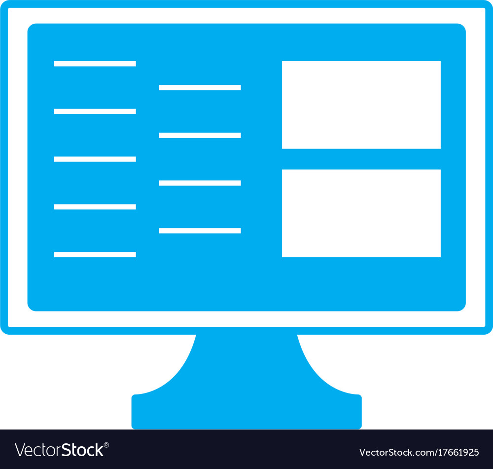 Pc screen monitor Royalty Free Vector Image - VectorStock