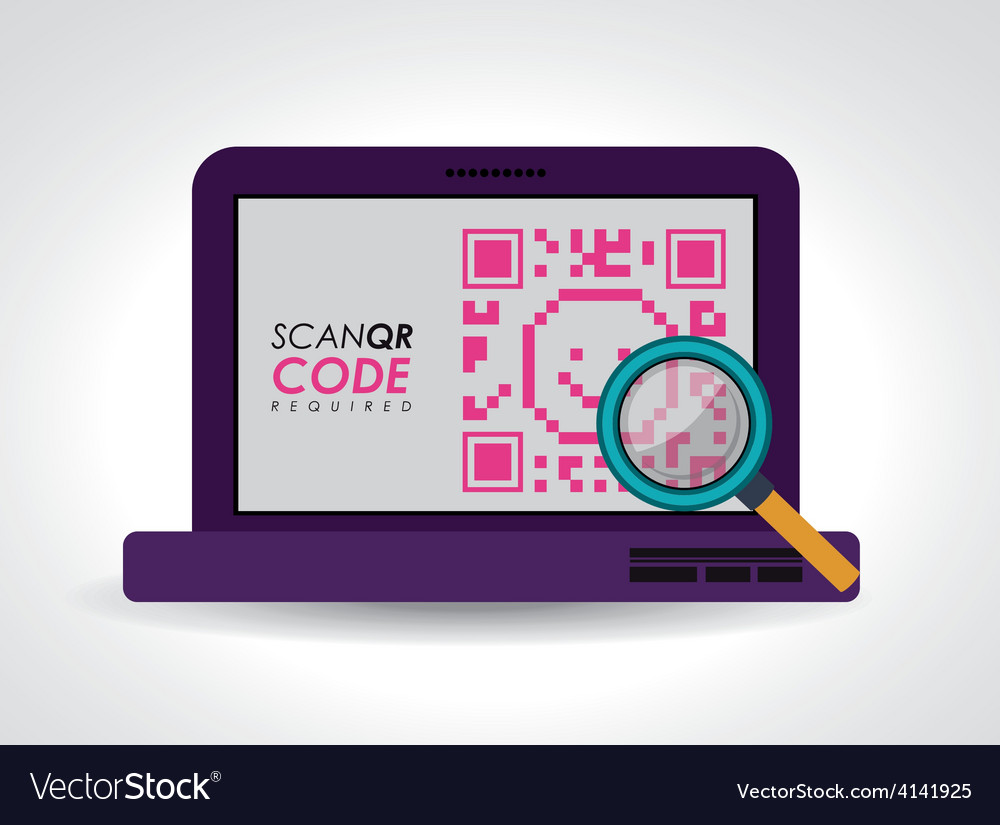 Scan qr code design Royalty Free Vector Image - VectorStock