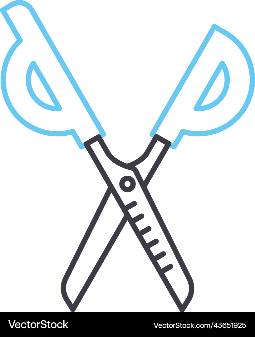 Scissor line icon outline symbol Royalty Free Vector Image