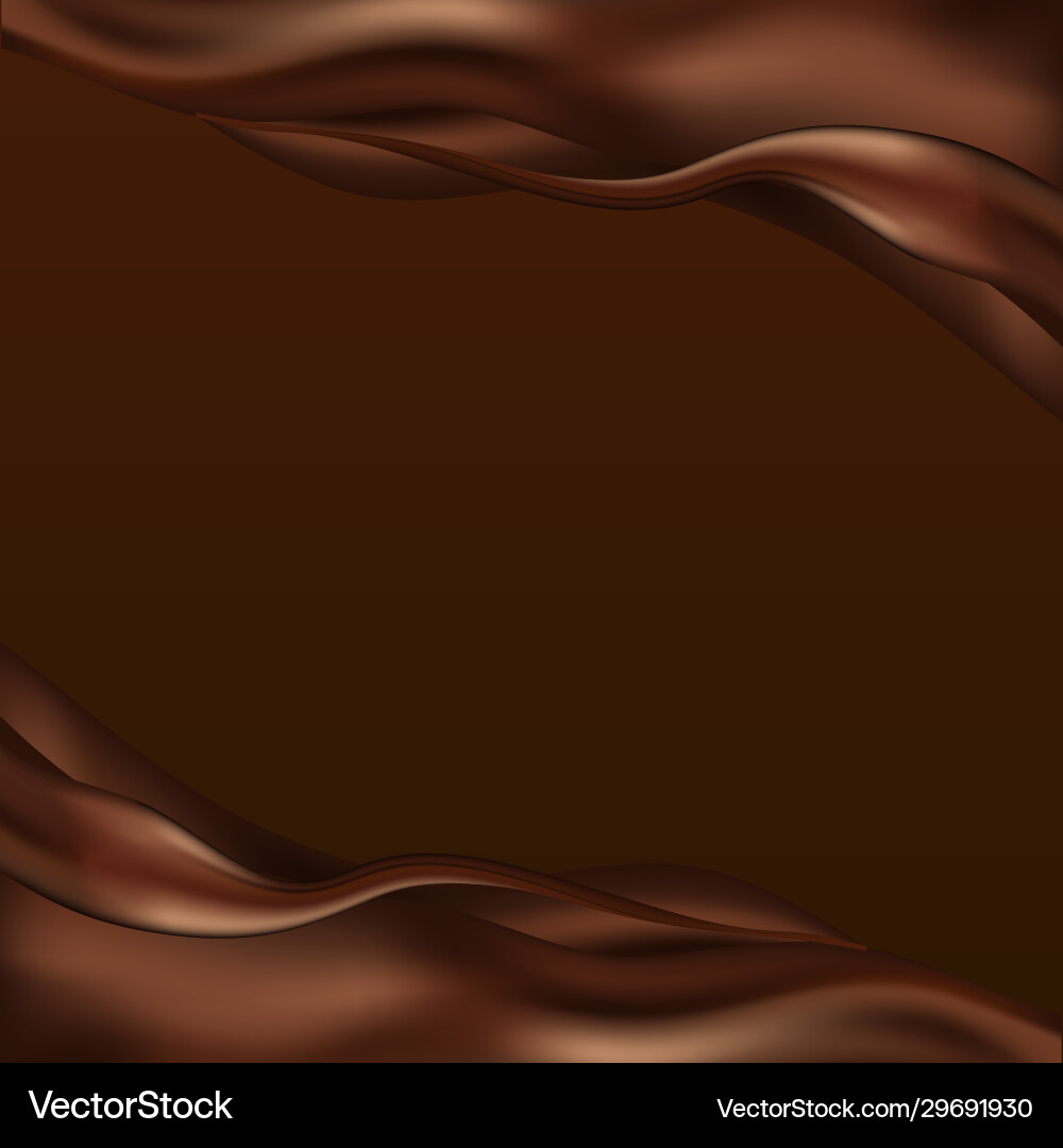 Abstract background with chocolate wave and swirl Vector Image