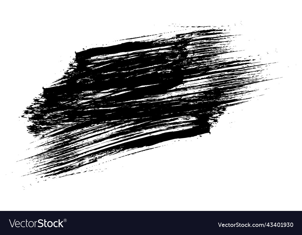 Brush stroke ink paint grunge design elements Vector Image