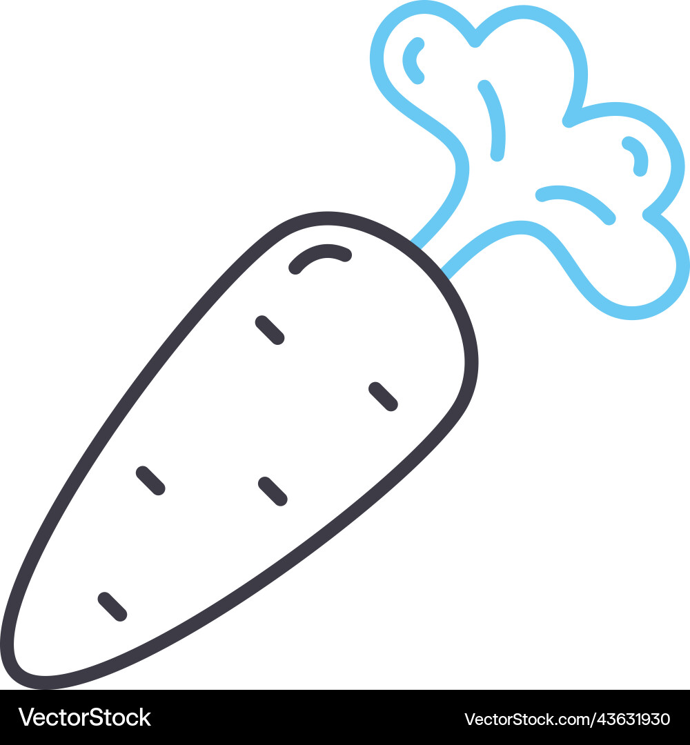 Carrot line icon outline symbol Royalty Free Vector Image