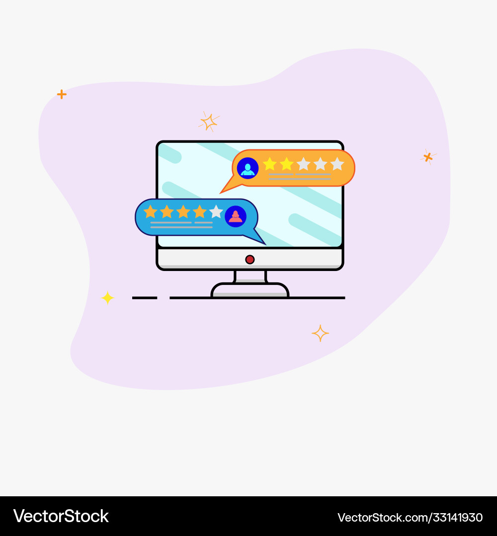Dialogue chat or chat on a computer monitor Vector Image