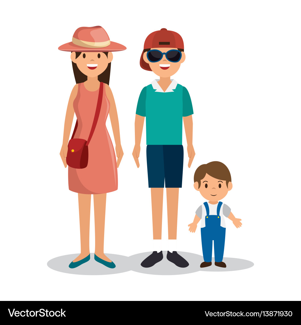 Family vacations avatars icon Royalty Free Vector Image
