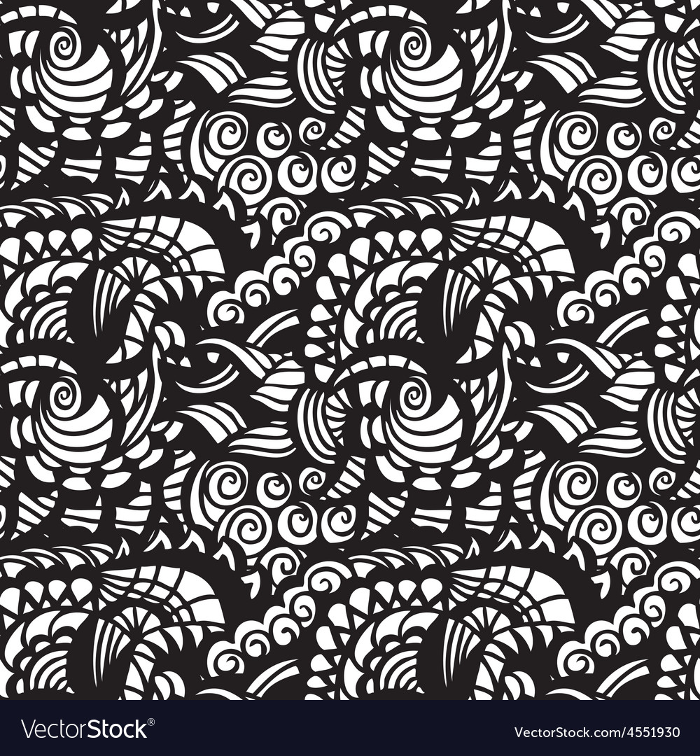 Hand-drawn seamless pattern Royalty Free Vector Image